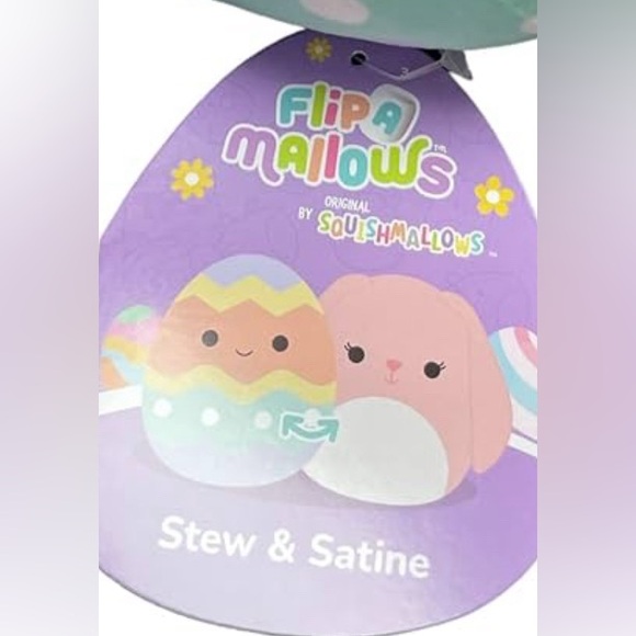Squishmallows | Toys | Nwt 5 Stew The Egg Satine The Bunny Flipamallow ...
